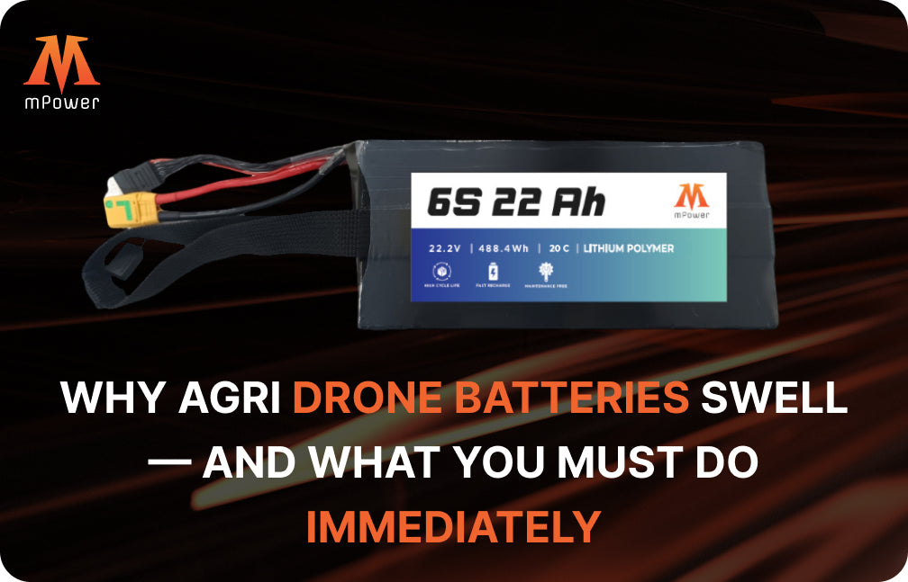 Why Agri Drone Batteries Swell ? and What You Must Do Immediately? - mPower